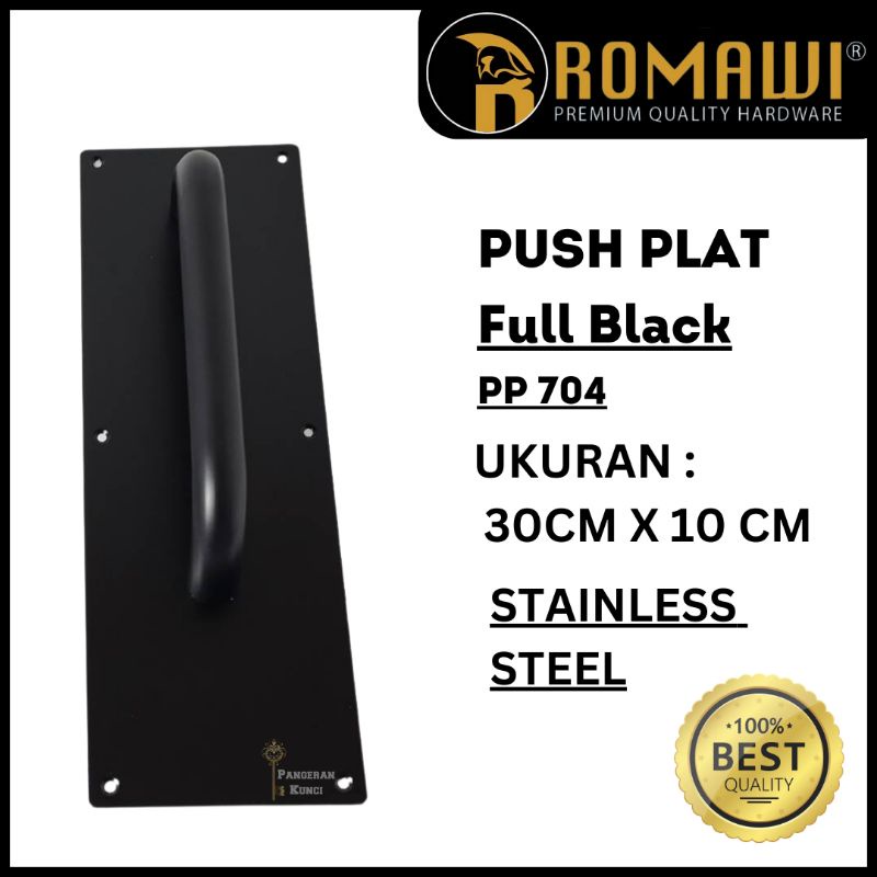 Jual PUSH PLAT HANDLE PINTU PULL PLATE PUSH PLAT STAINLESS STEEL HITAM ...