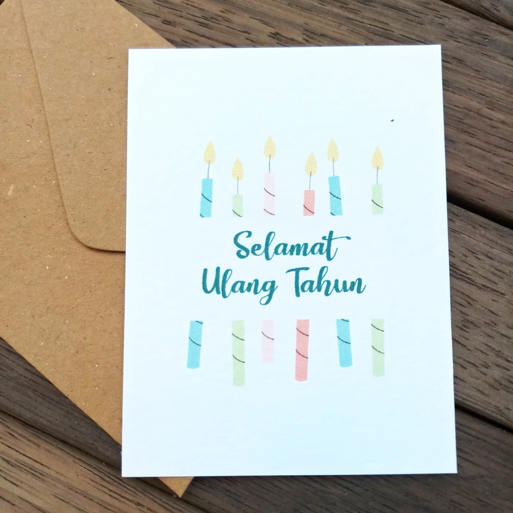 Jual Kartu Ucapan Ultah Ulang Tahun Happy Birthday Card MINI cand ...