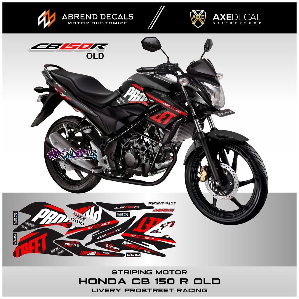 Jual STRIPING HONDA CB 150 R OLD PROSTREET RACING / STIKER MOTOR CB 150 ...