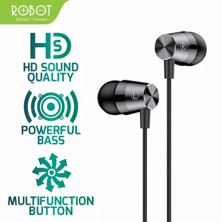 Jual Robot RE101S Headset Earphone HD Quality with Mic - Robot RE 101S ...