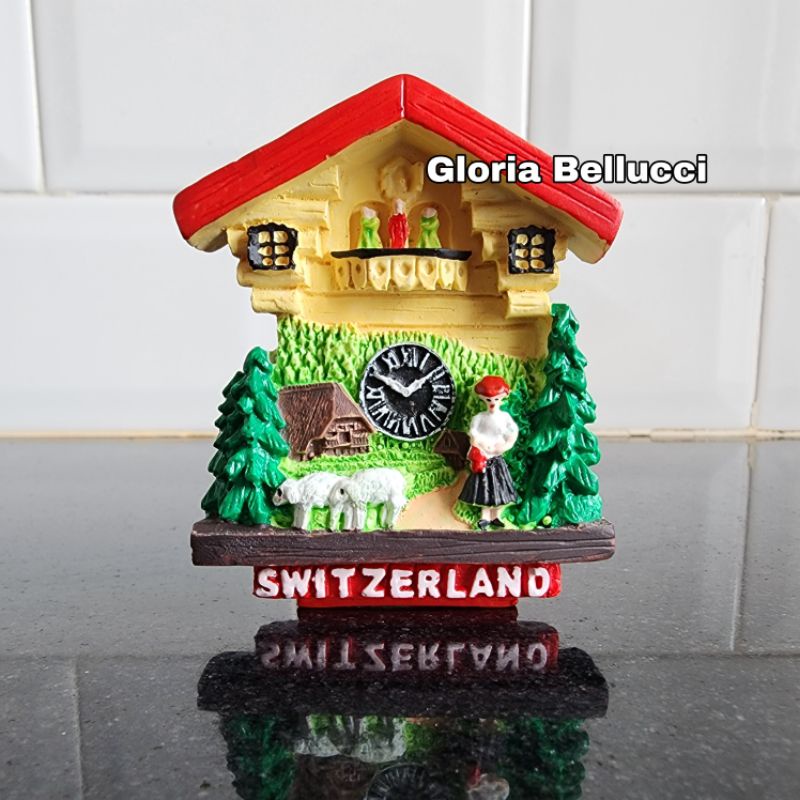 Jual souvenir switzerland jam kukuk tempelan fridge magnet kulkas ...