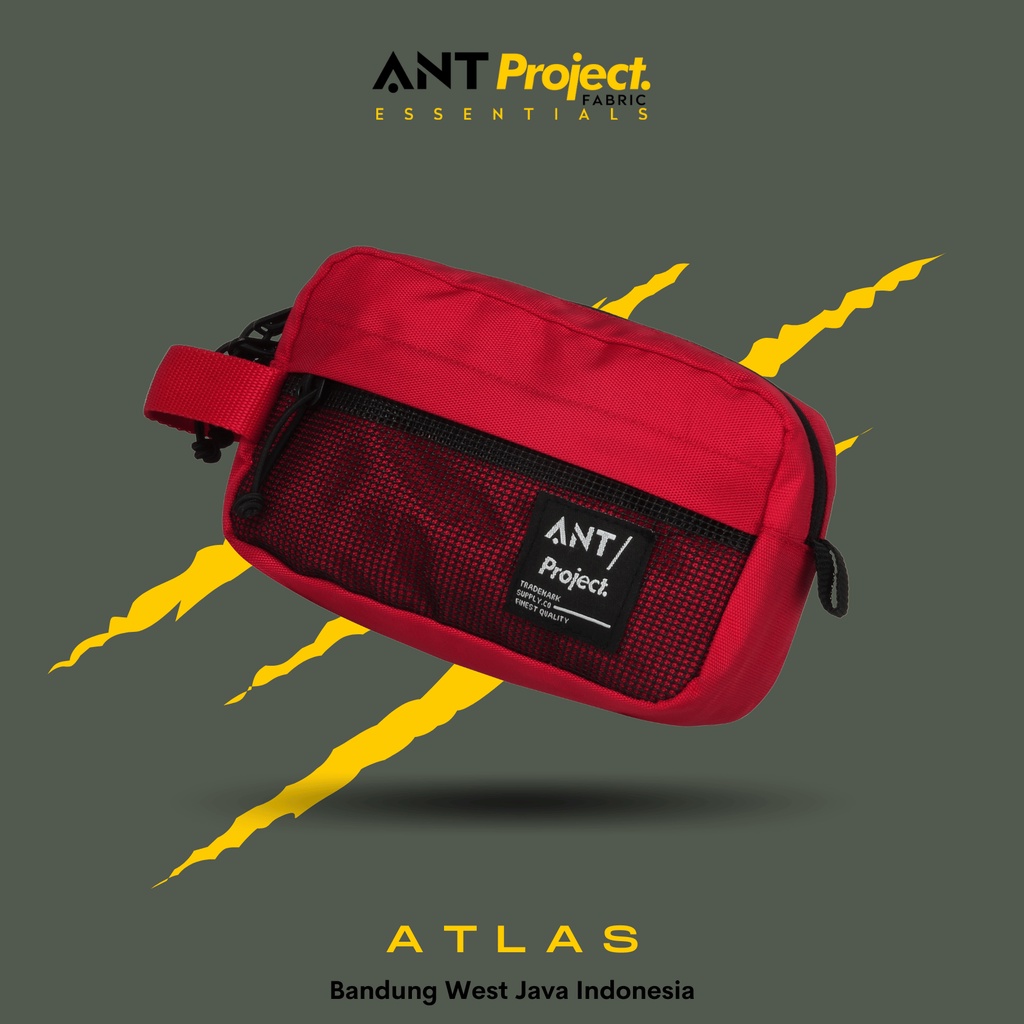Jual ANT PROJECT - Tas Pouch Mini Bag ATLAS Merah Dimensi 18 x 6 x 10,5 ...