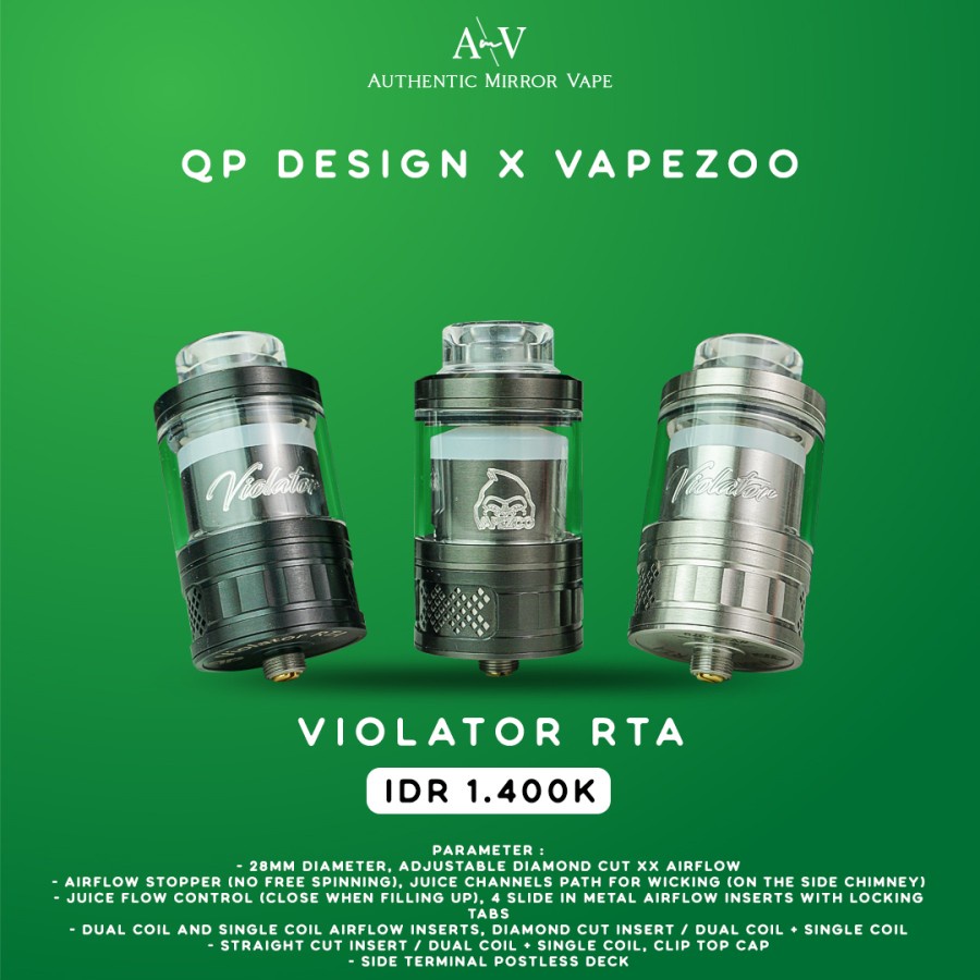 Jual Violator RTA 28MM USA by QP Design 100% Authentic - AT | Shopee ...