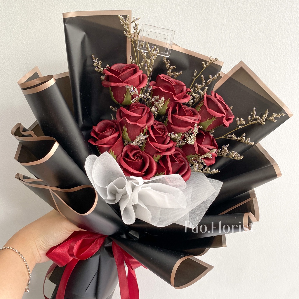 Jual PAO FLORIST 10 Tangkai Bunga Sabun Buket Bunga Sabun / Soap Flower ...