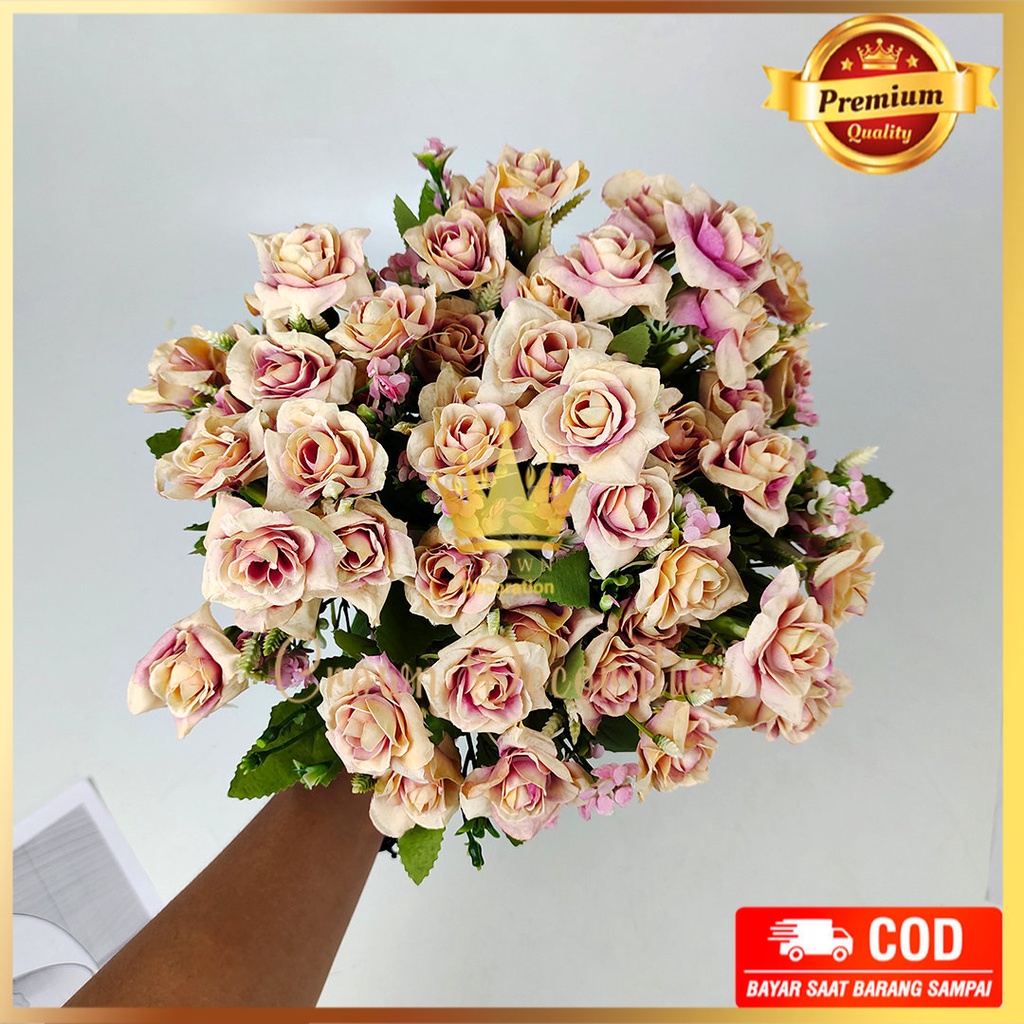 Jual Bunga Mini Rose Panca Warna Cabang 5 Bunga Mawar Mini - bunga ...