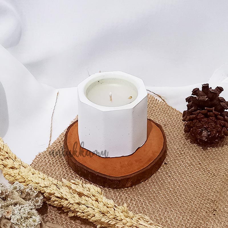 Jual Candle Aesthetic 40gr Marbel Box |Concrete Art Natural Scented ...