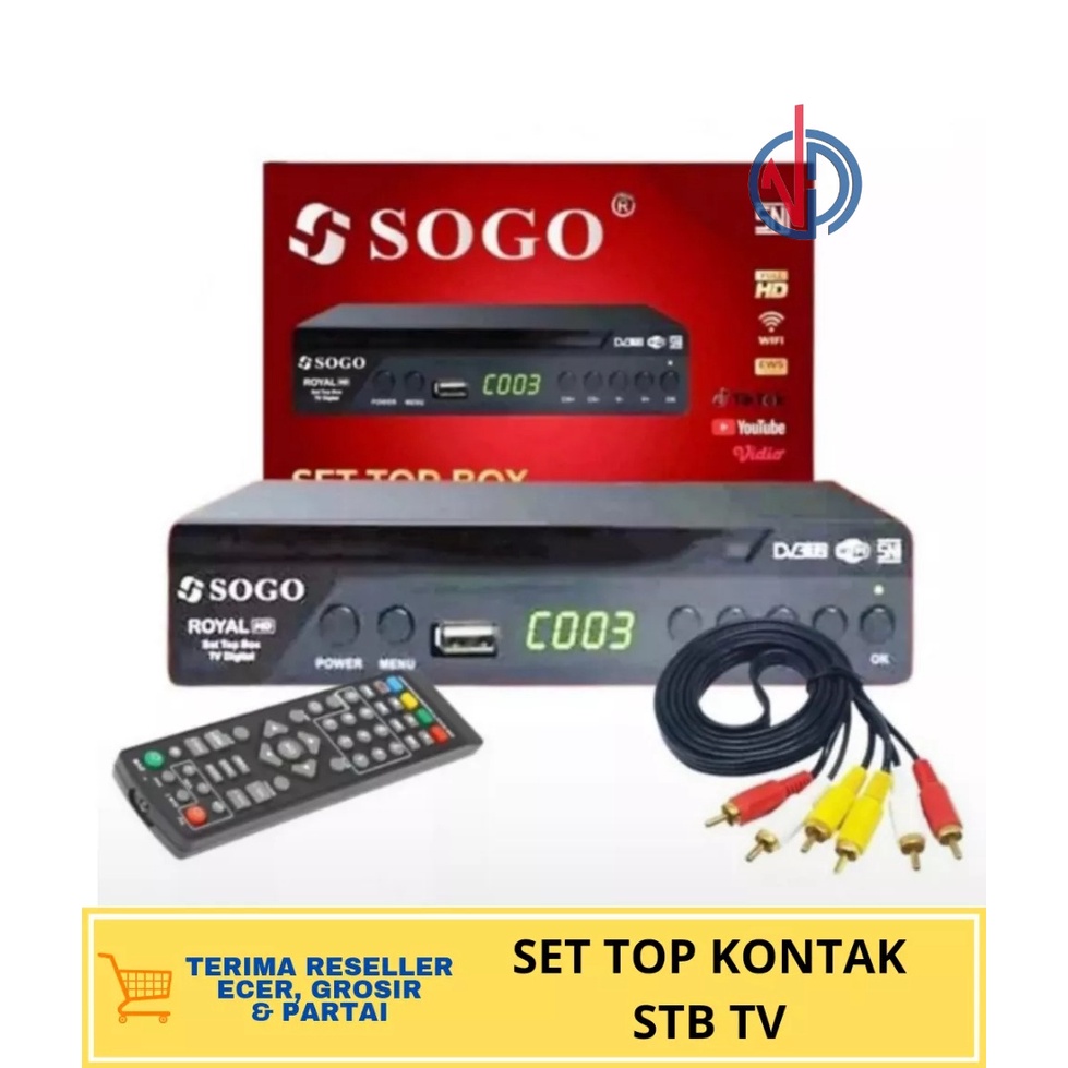 Jual SET TOP BOX STB TV DIGITAL SOGO FREE BUBBLE VD | Shopee Indonesia