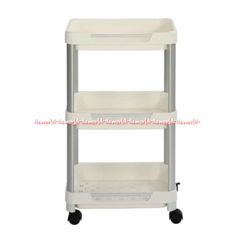 Jual Stora Trolley Rack 3tier Rak Troli 40cm Dengan Roda Warna Putih ...