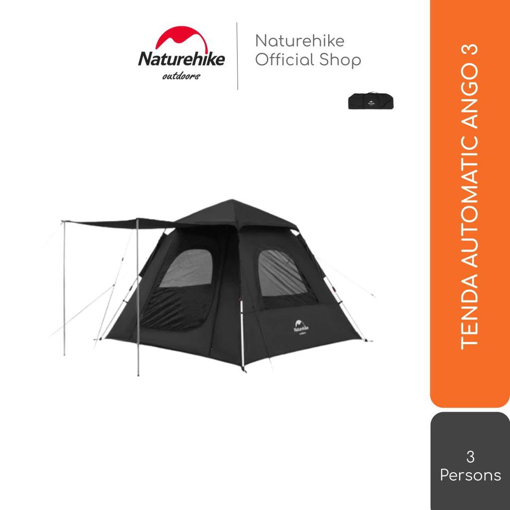 Jual TENDA OTOMATIS CAMPING ANGO BLACK 3 ORANG NATUREHIKE NH21ZP010 ...