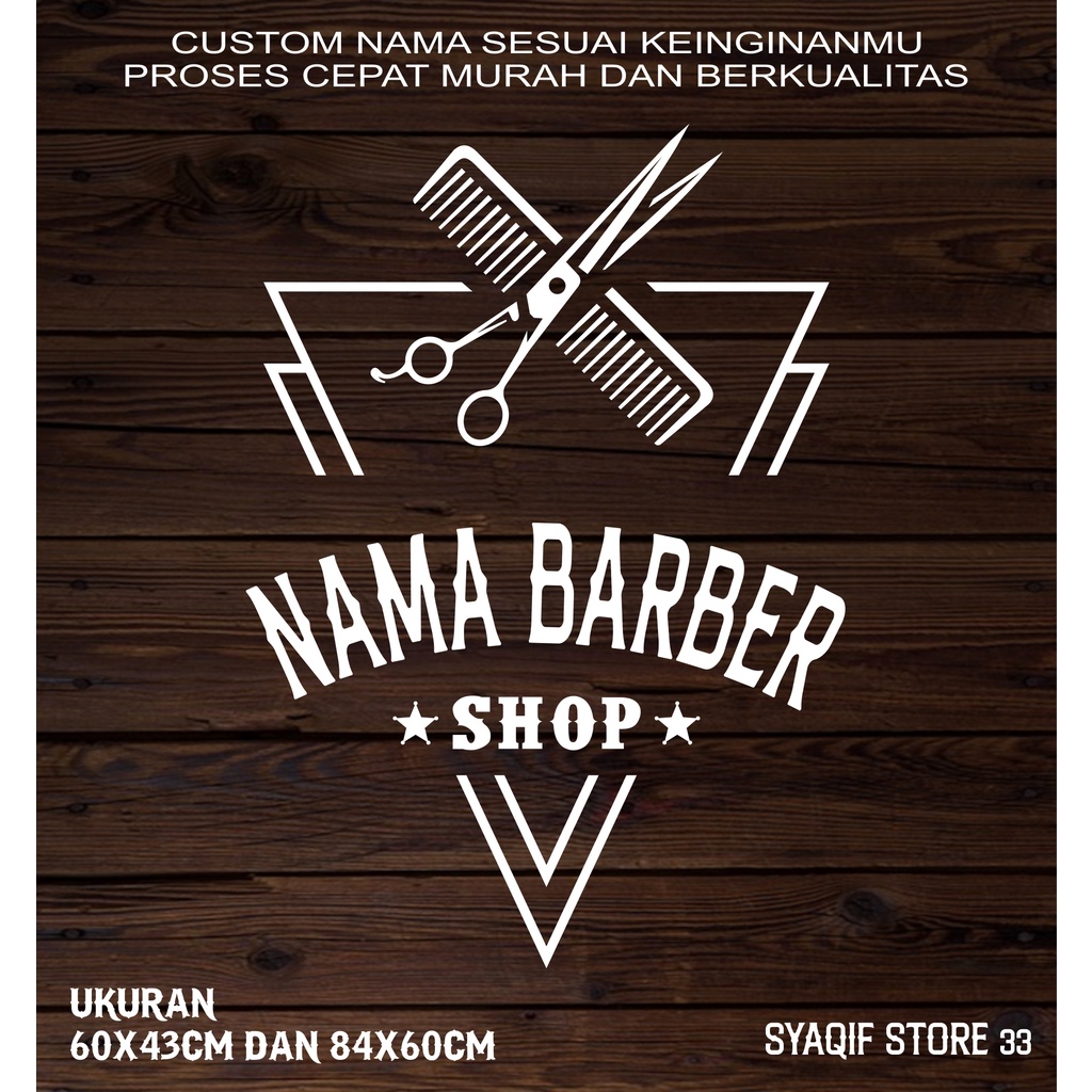 Jual Stiker Kaca Dinding Barbershop Barber Pangkas Rambut Cutting ...