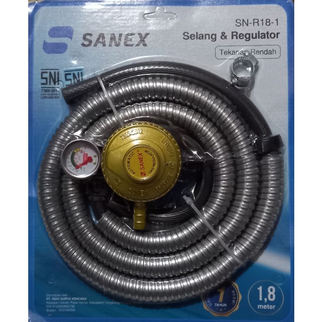 Jual Selang Gas + Regulator SANEX [SNI] 1,8 Meter | Shopee Indonesia
