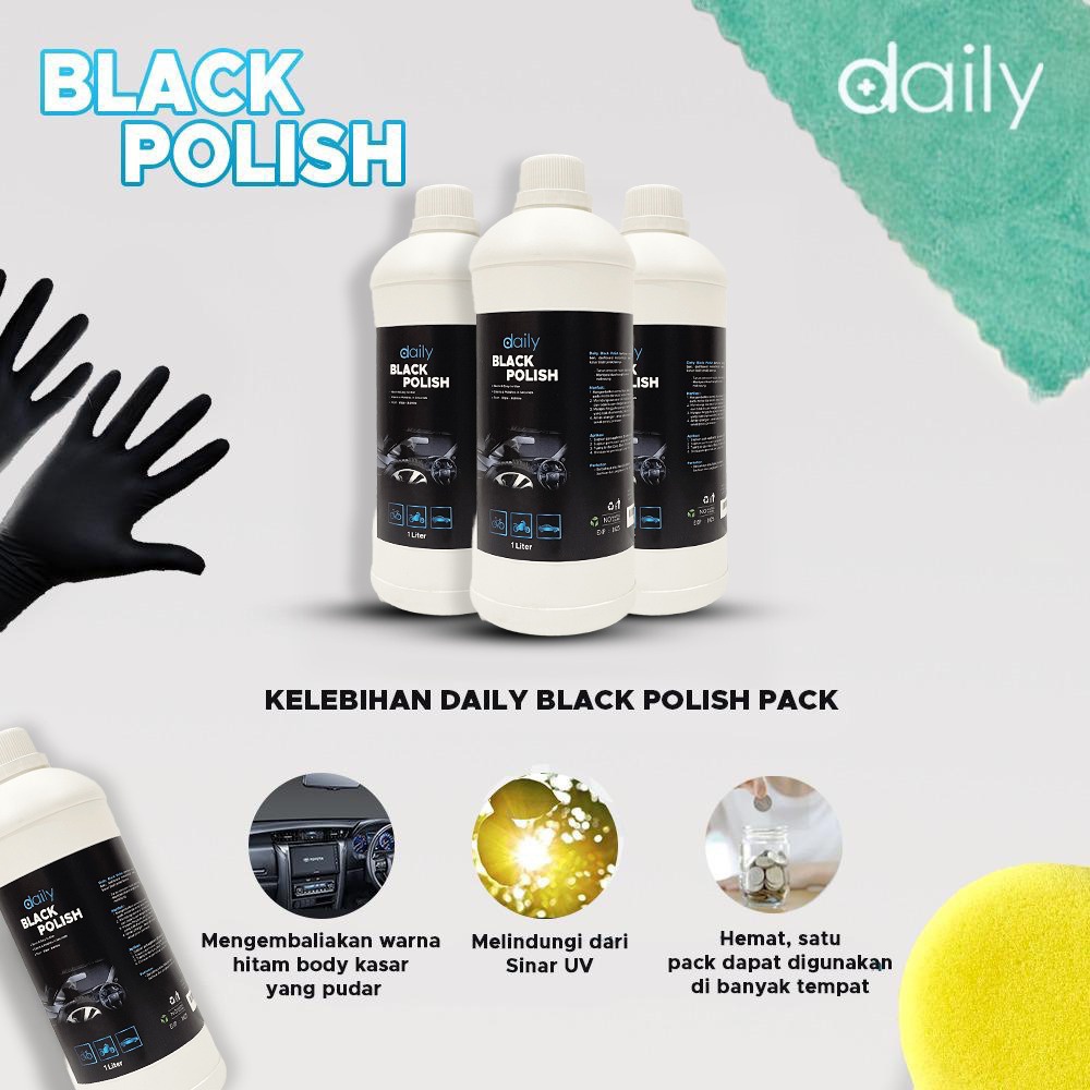 Jual Penghitam Body Dashboard Dasbor Motor & Mobil Daily Black Polish 1 ...