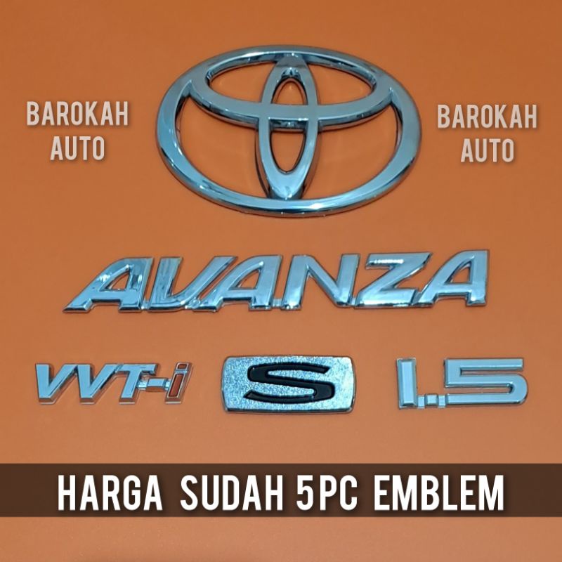 Jual avanza logo emblem avanza type s harga sudah 5pc emblem | Shopee ...