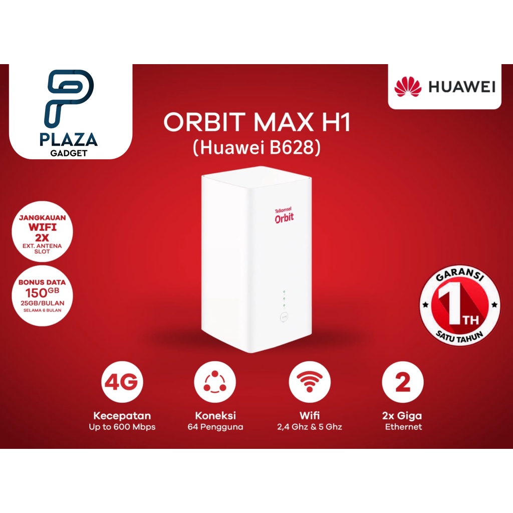 Jual Modem Telkomsel Orbit Max H1 Huawei B628 WiFi 4G High Speed Home ...