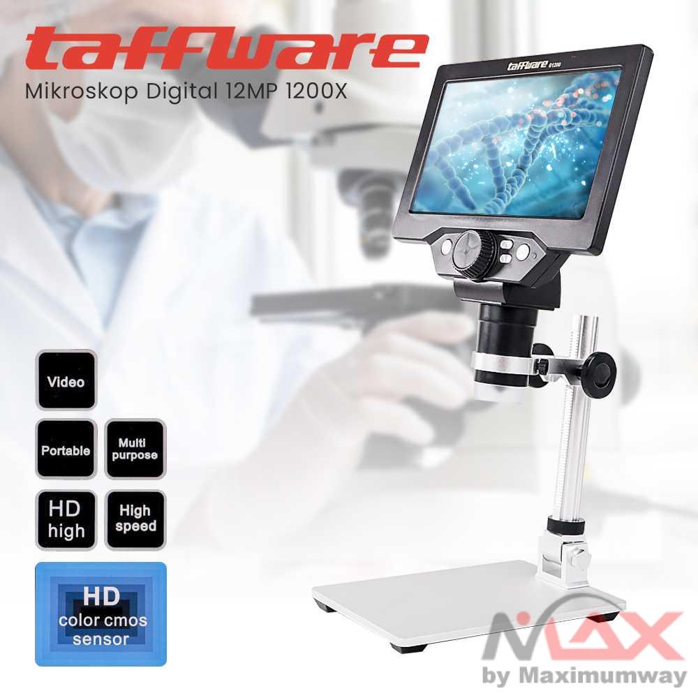 Jual Taffware Mikroskop Digital 12MP 1200X Monitor LCD 7 inch & Metal ...
