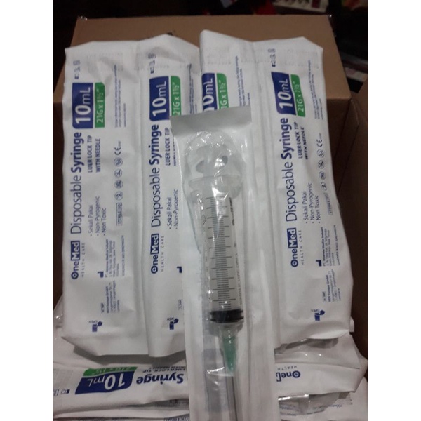 Jual Spuit 10cc onemed / spuit 10ml onemed / syringe 10cc onemed ...
