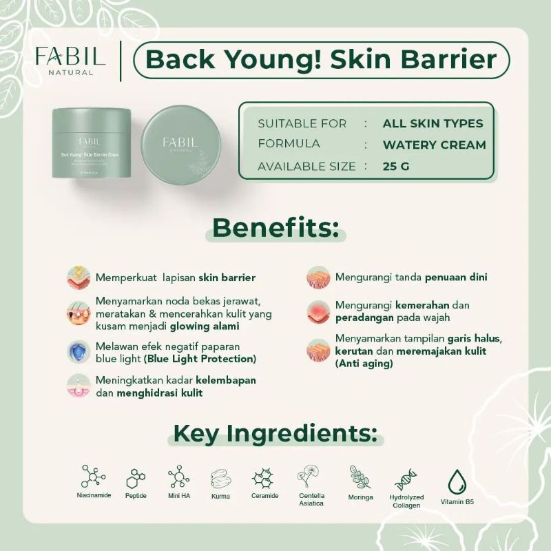 Jual FABIL SKIN BARRIER CREAM (Memperbaiki skin barrier dan dilengkapi ...