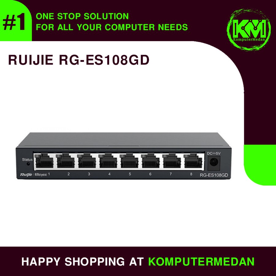 Jual RUIJIE RG-ES108GD 8-Port Gigabit Unmanaged Switch ES108GD | Shopee Indonesia