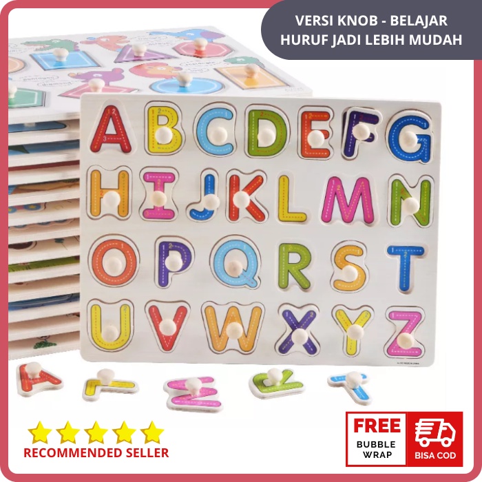 Jual Mainan Kayu Edukasi Anak 2 Tahun Cewek Cowok Puzzle Pazel Pazzel ...