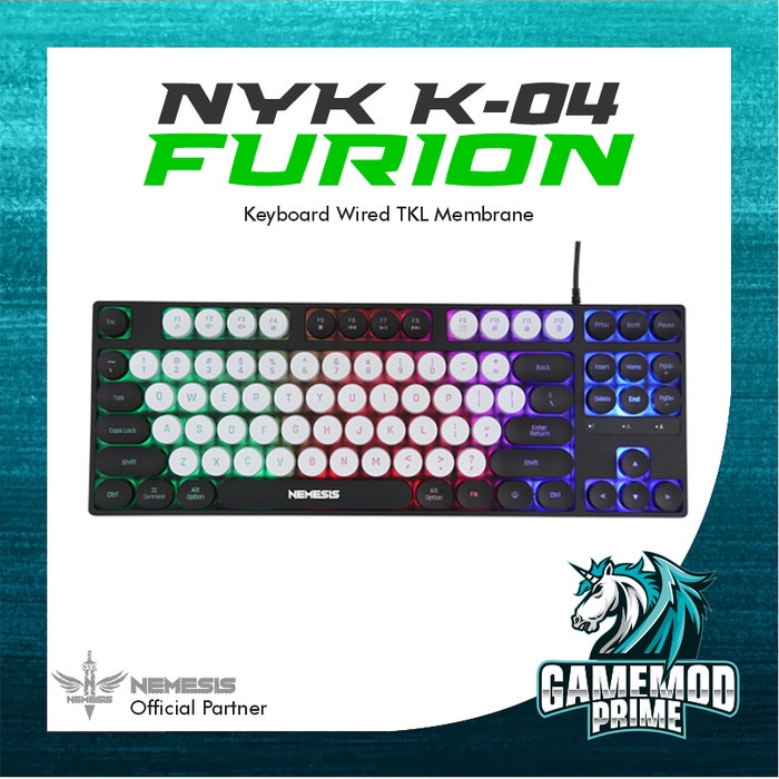Jual Keyboard Gaming Membrane TKL NYK Nemesis FURION K-04 RGB | Shopee ...