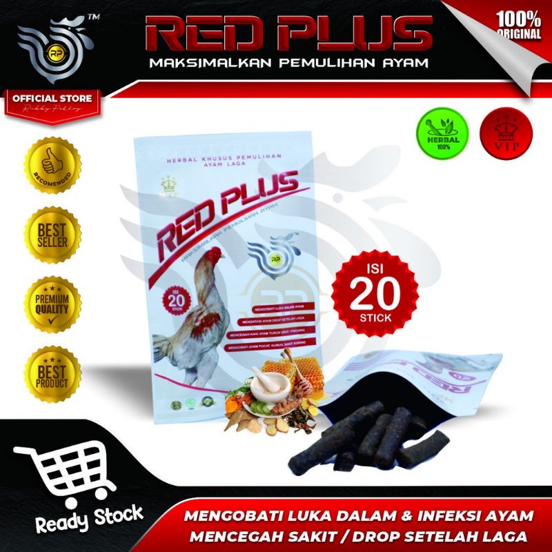 Jual JAMU AYAM RED PLUS MAKSIMALKAN PEMULIHAN AYAM LAGA - isi 20 stik ...