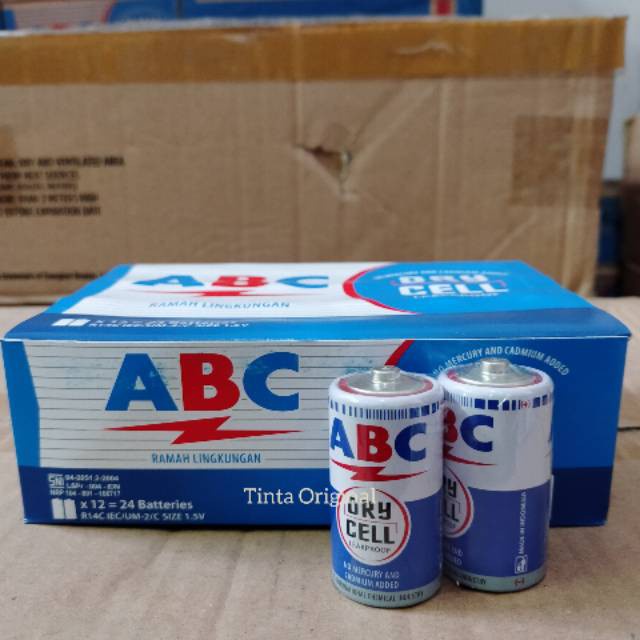 Jual Baterai/Battery/Batre ABC Biru size C / R14 1.5V (isi 1 pcs ...