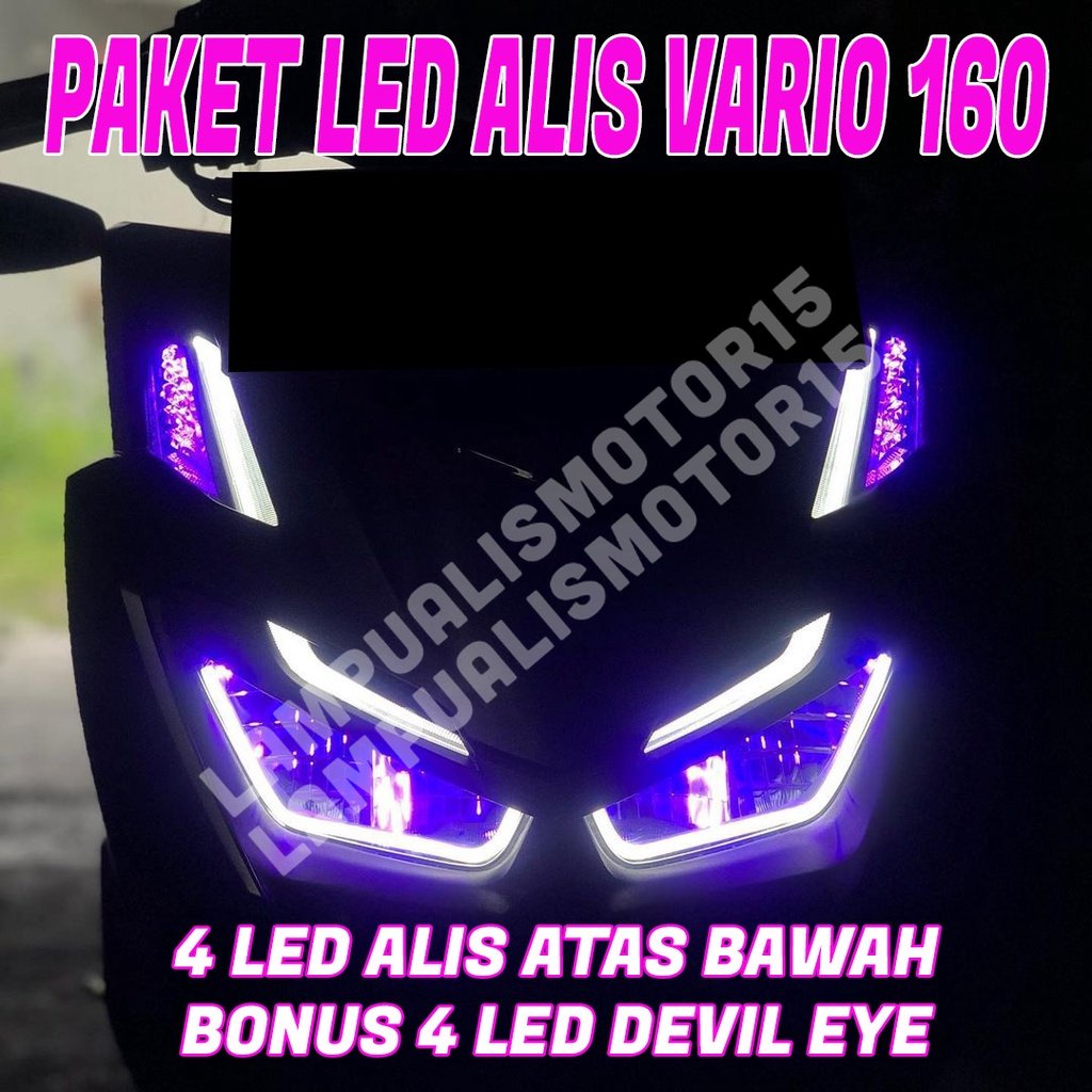 Jual FULL SET LAMPU ALIS VARIO 160 BONUS DEVIL EYE LAMPU ALIS DRL ALL NEW VARIO 160 2022 BONUS ...