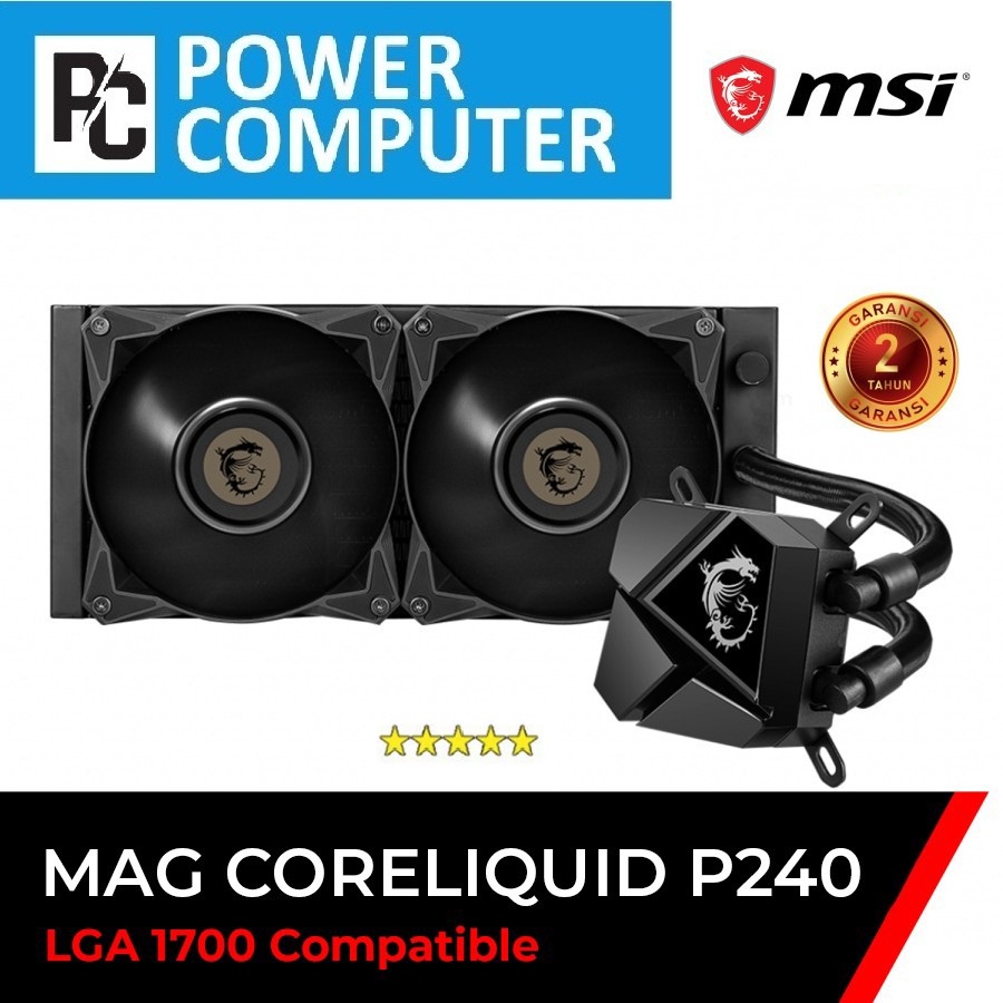 Jual COOLER MSI MAG CORELIQUID P240 I Fan Processor I Kipas Processor ...