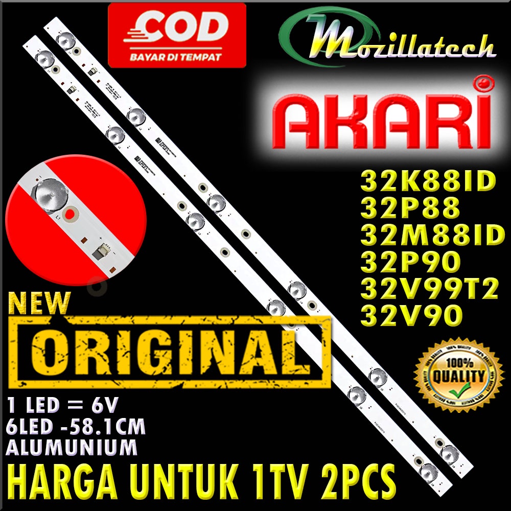 Jual BACKLIGHT AKARI 6 KANCING 6LED 6K BACKLIGHT TV AKARI 32 INCH 6KANCING 6V 6LED - 6 LED ...