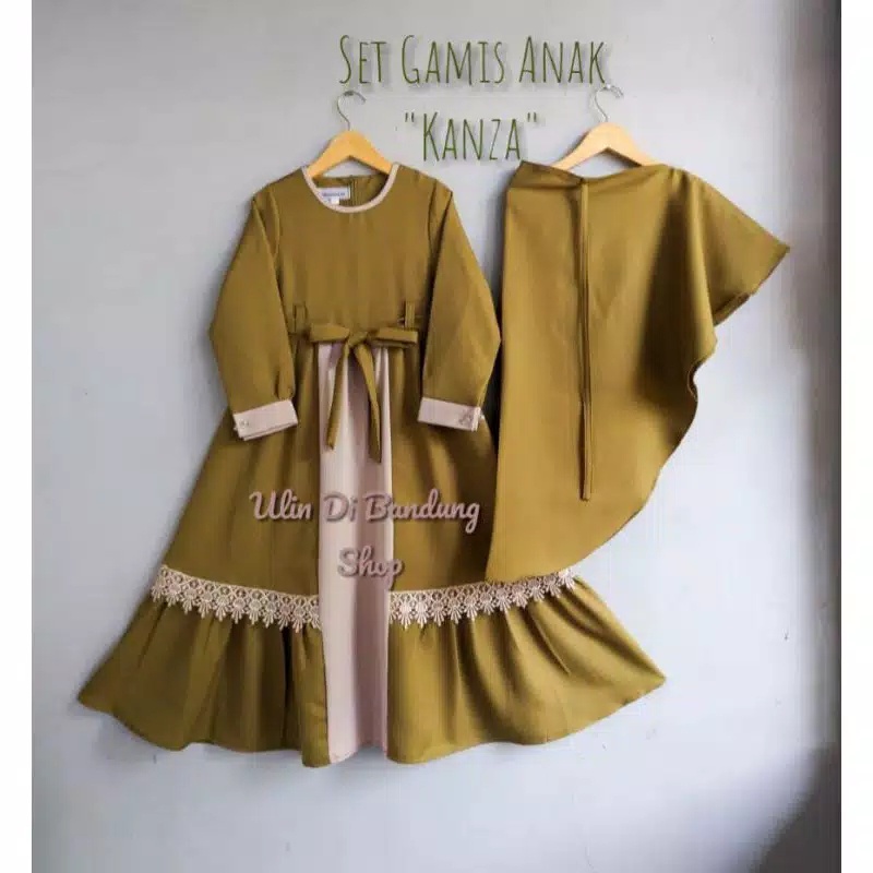 Jual gamis anak perempuan Bahan Crinkle Airflow Baju Gamis Syari Anak ...
