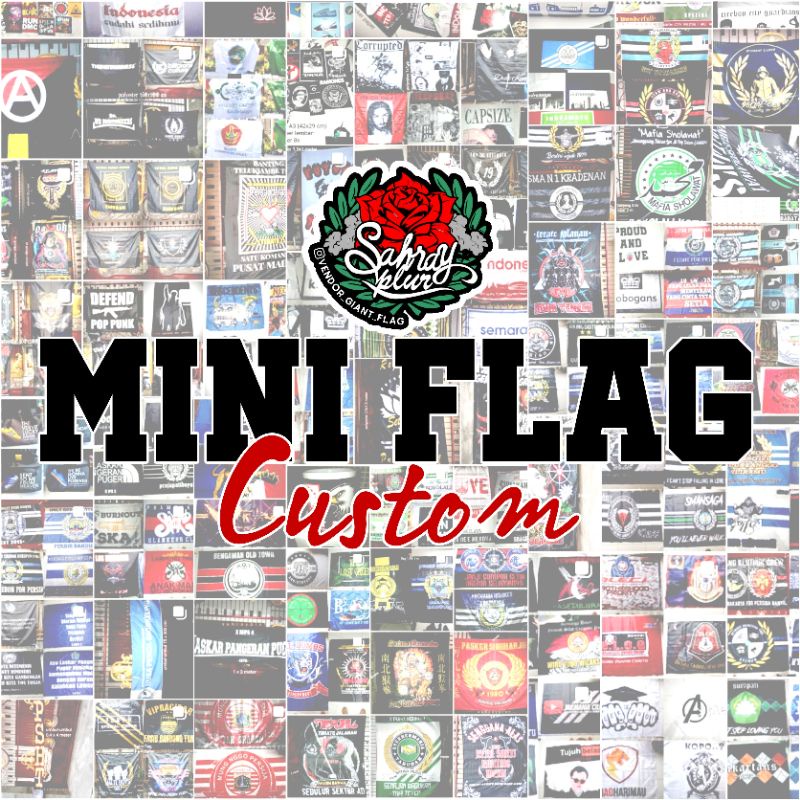 Jual MINI FLAG Bendera Kecil Custom Bahan SATIN POLY | Shopee Indonesia