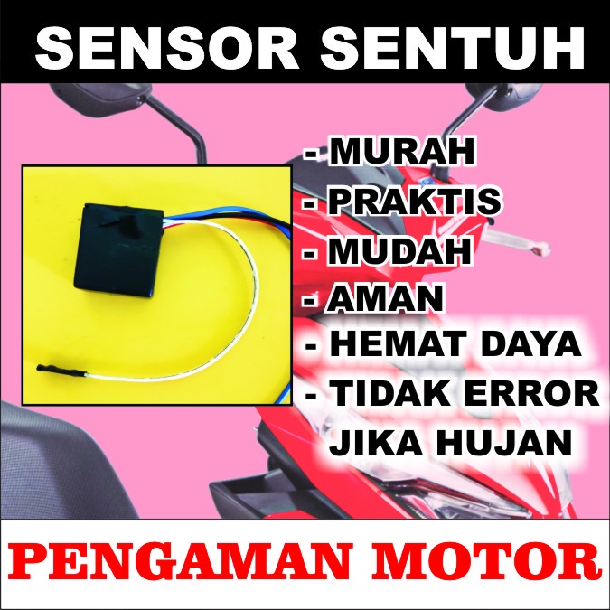 Jual Pengaman Motor Sensor Sentuh. Alarm motor sensor sentuh. Keyless/Kunci ganda/. Murah, Mudah ...