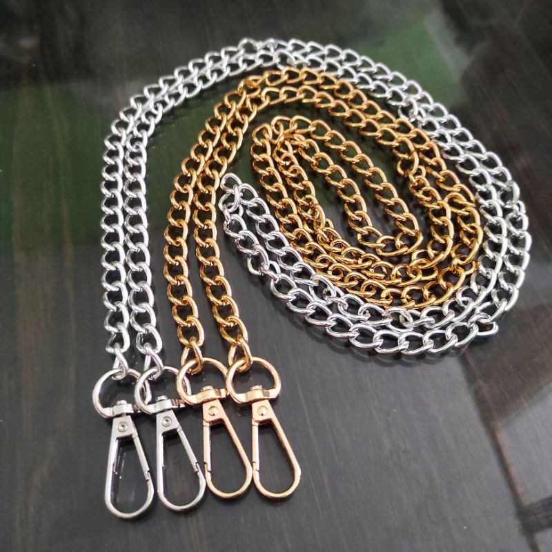 Jual Tali Tas Rantai Aluminium Ringan mengkilap 50cm dan 110cm | Shopee ...