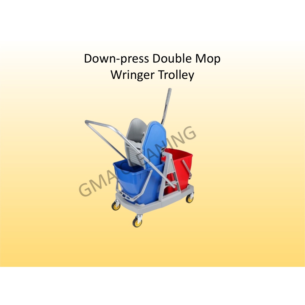Jual Double Mop Trolley Plastic 34 Liter - Ember Peres Roda | Shopee ...