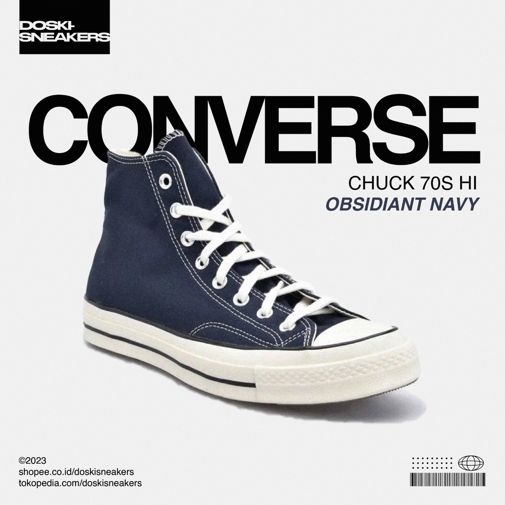 Jual Converse 70S HI Obsidian Navy 100% Original BNIB Sneakers Casual ...