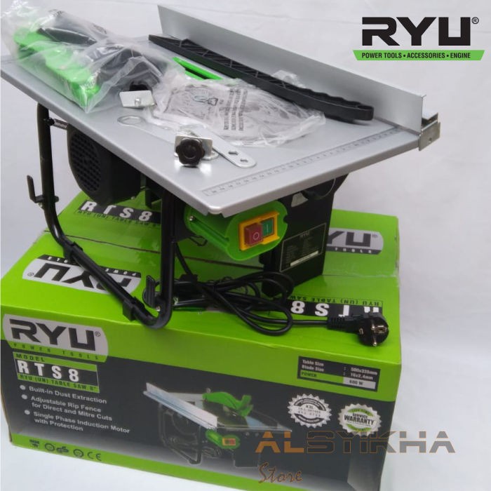 Jual Table saw RYU 8 inch RTS 8 mesin gergaji meja potong kayu | Shopee ...