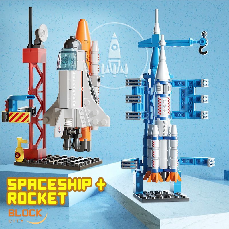 Jual BLOCK CITY MAINAN BALOK ROKET/ MAINAN BRICKS NASA ROCKET/ PESAWAT ...