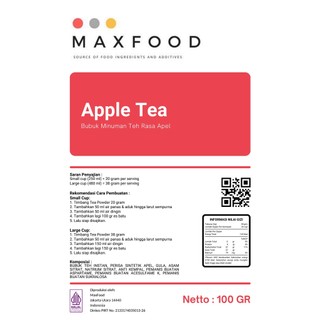 Jual MAXFOOD - Apple Tea / Teh Apel/ Bubuk Teh Rasa Apel 100 Gram ...