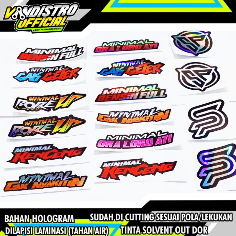 Jual Stiker Kata Kata Stiker Minimal Stiker Racing Stiker Motor Stiker Viral Shopee