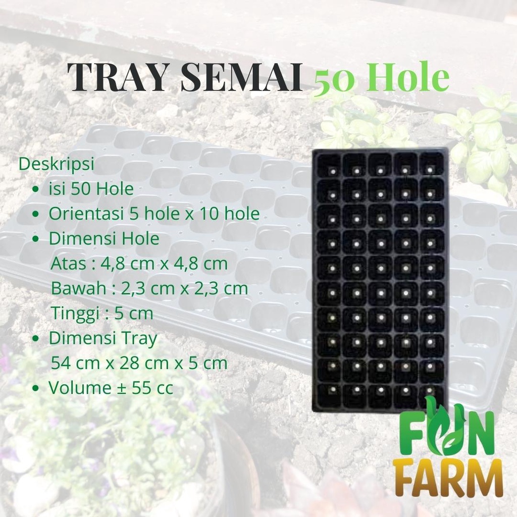 Jual TRAY POT 50 HOLE /TEMPAT SEMAI 50 lubang/MURAH/ALAT PERTANIAN ...