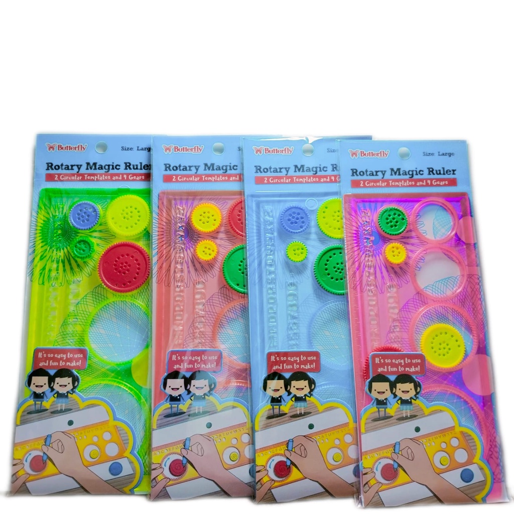 Jual PENGGARIS ROTARY MAGIC RULER BUTTERFLY BESAR | Shopee Indonesia