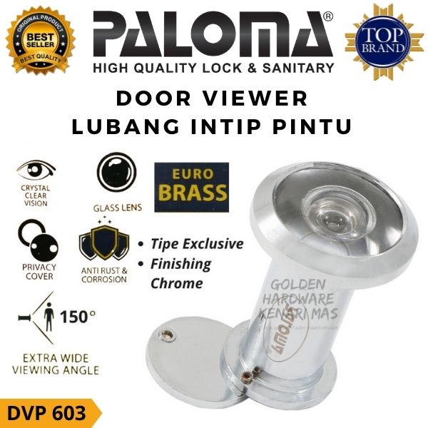 Jual PALOMA DVP 603 LUBANG INTIP PINTU DOOR VIEWER KACA LENSA INTAI ...