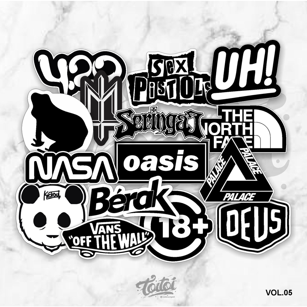 Jual STICKER CASE HANDPHONE AESTHETIC, STICKER PACK BLACK&WHITE VOL.05 ...