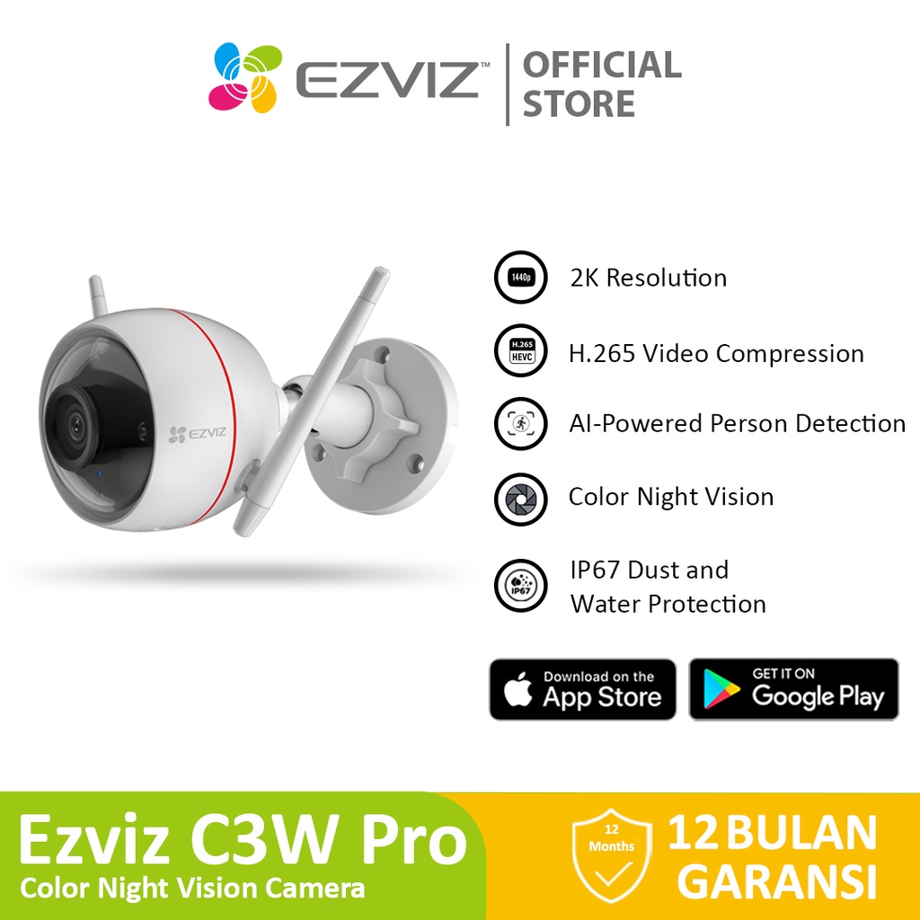 Jual Ezviz C3W Pro 4MP Outdoor Color Night Vision Smart IP Camera ...