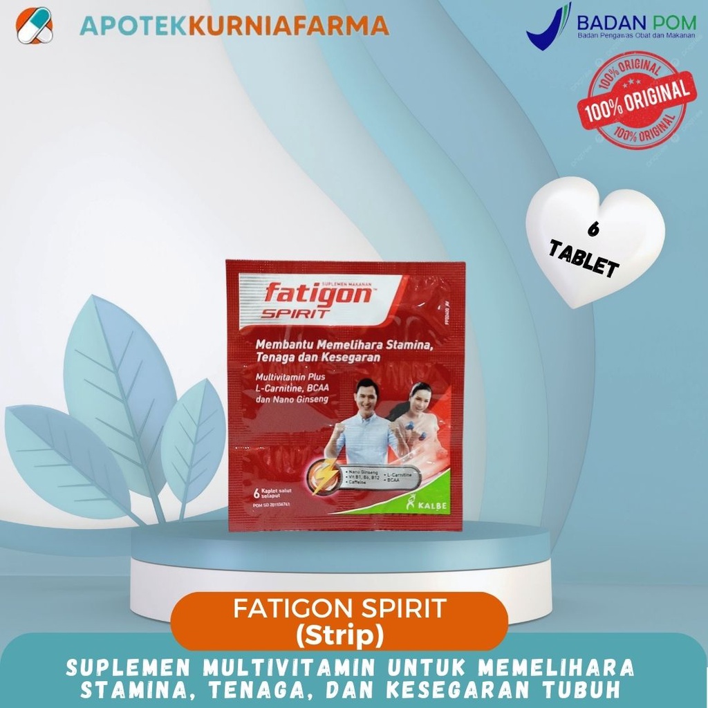 Jual Fatigon Spirit Kaplet 1 strip Multivitamin Menjaga Stamina,Tenaga ...