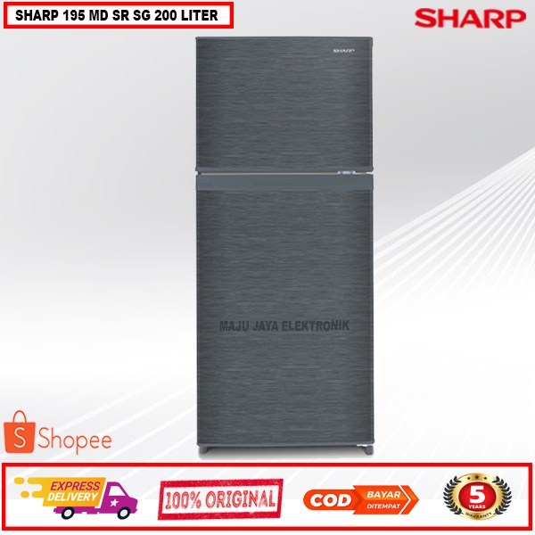 Jual SHARP Kulkas 2 Pintu 200 L SJ 195 MD SG SR Low Watt Tanpa Bunga Es ...