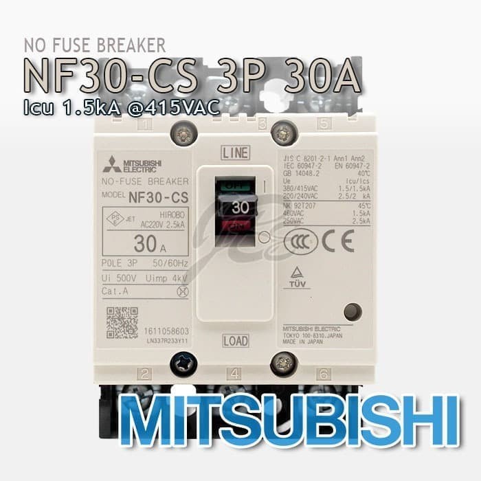 Jual MCCB NFB Mitsubishi NF30-CS 3P 30A | Shopee Indonesia