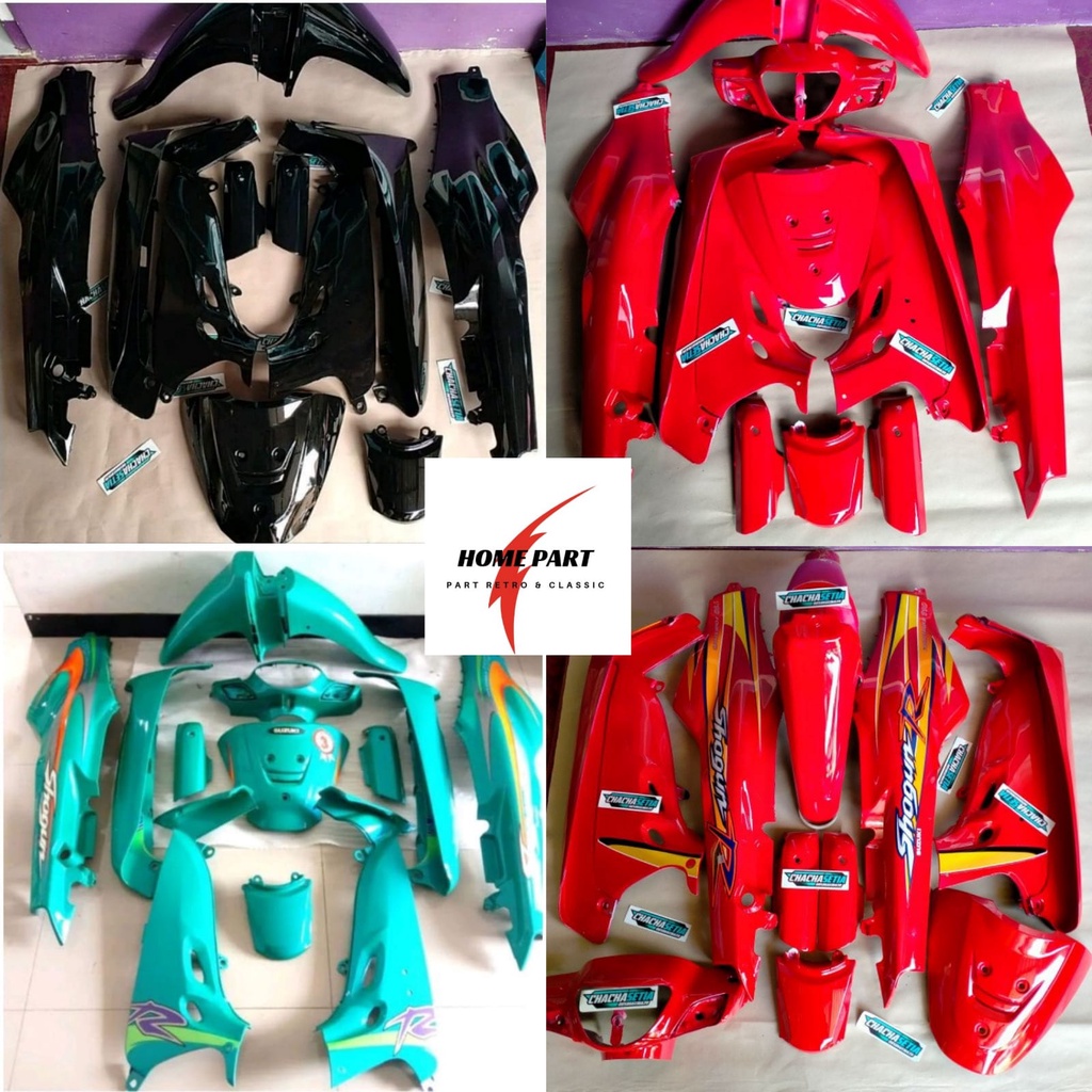 Jual PAKET FULL BODY HALUS SHOGUN R 110 NEW SET STRIPING STICKER STIKER ...