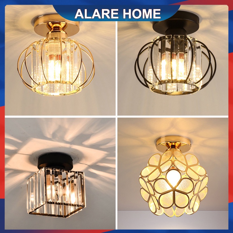 Jual Lampu kristal plafon rumah Lampu ceiling kristal kotak modern ...