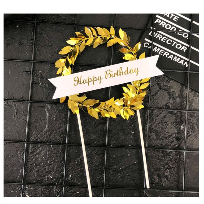 Jual Cake topper cincin bunga Happy Birthday | Shopee Indonesia